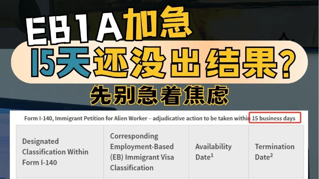 EB1A加急15天还没出结果？先别急着焦虑 - 赢众海外咨询